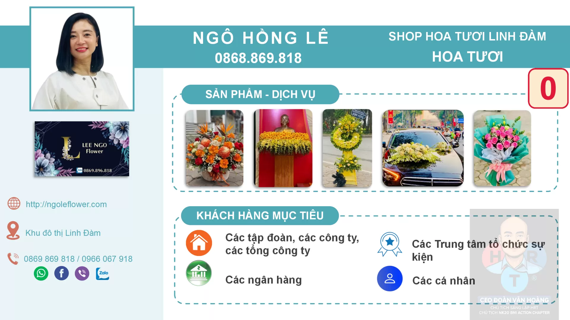 CEO NGÔ HỒNG LÊ – CHUYÊN GIA HOA TƯƠI SỰ KIỆN - BNI Action Chapter